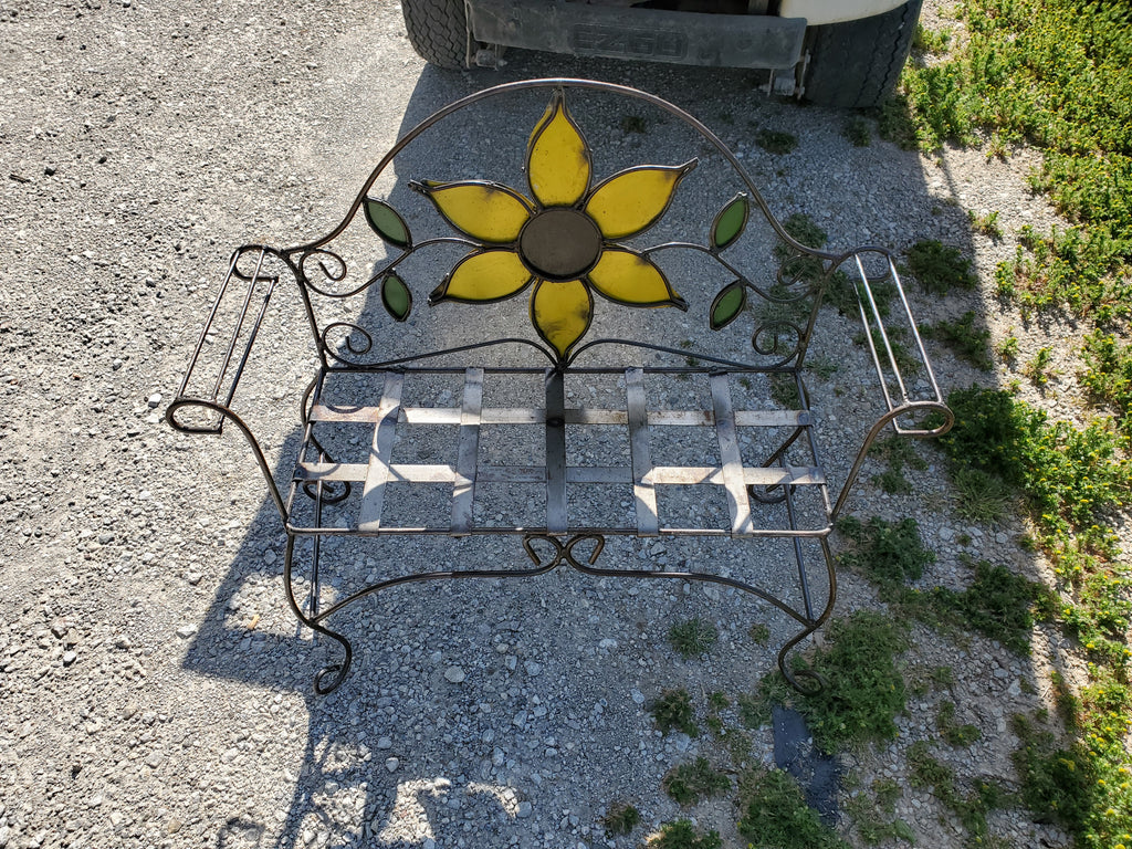 Sm Sunflower Bench – Garden Iron and More