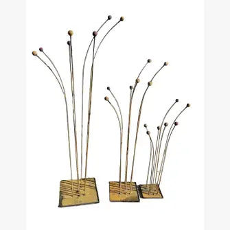 Iron Decorative Metal Focal Point Square Base with Balls – Garden Iron ...