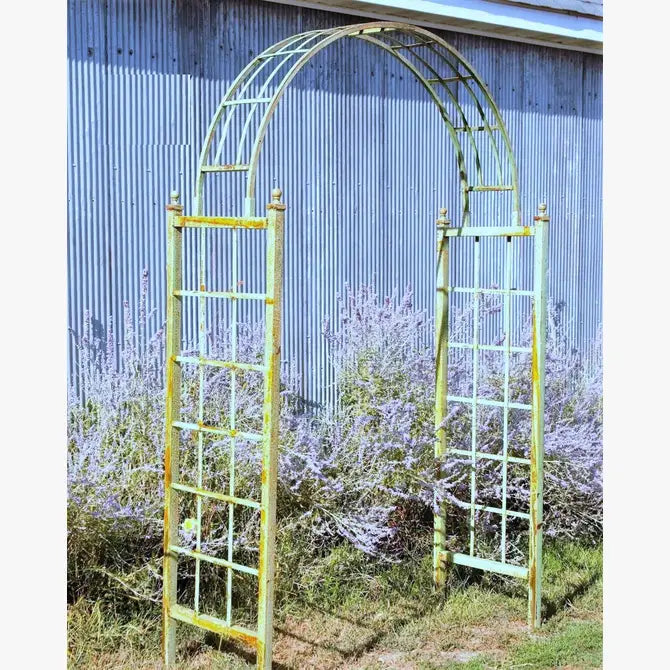Iron Arbor Simple Lattice Style No Bolts Tube Arch – Garden Iron and More