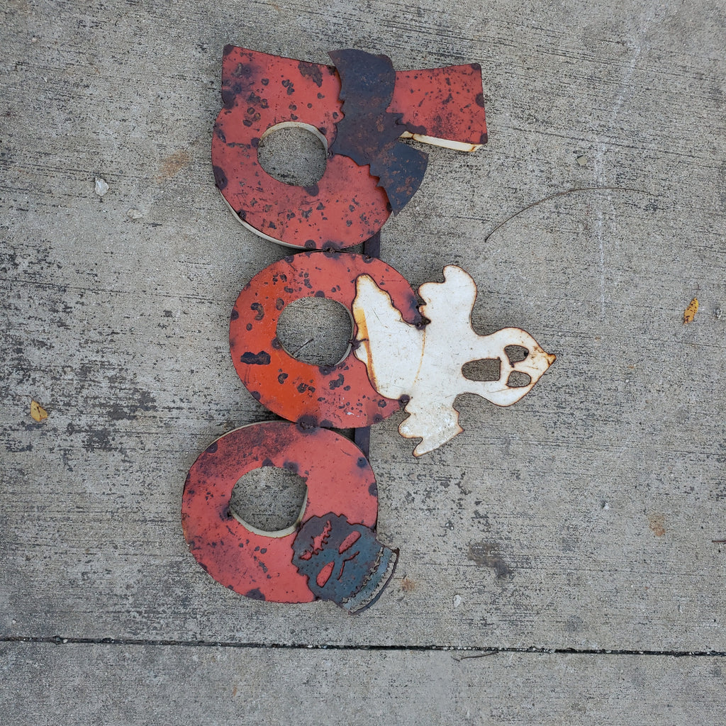 Boo metal sign – Garden Iron and More