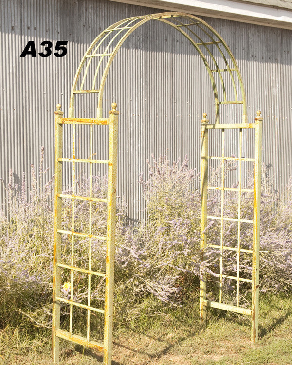 Iron Arbor Simple Lattice Style No Bolts Tube Arch – Garden Iron and More