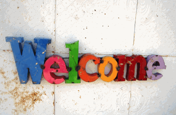 Bight & Colorful Welcome Sign 47" Long x 12" Tall – Garden Iron and More