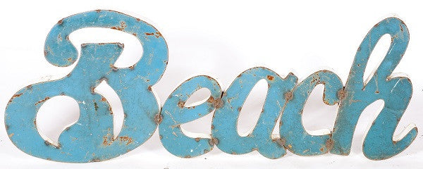 All Metal Beach Sign Wall-Mountable – Garden Iron and More