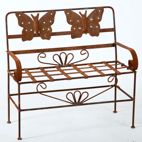 Wrought Iron 2ft Butterfly Bench – Garden Iron and More