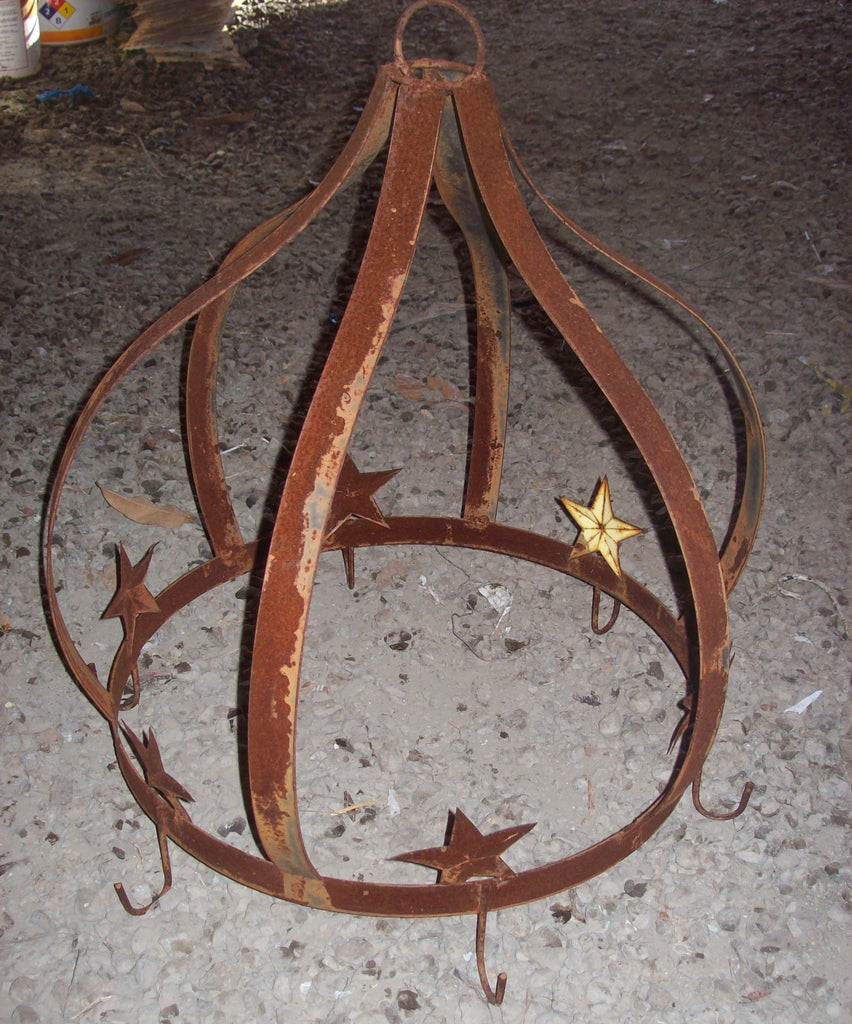 Round Pot Rack with Cut out Stars – Garden Iron and More