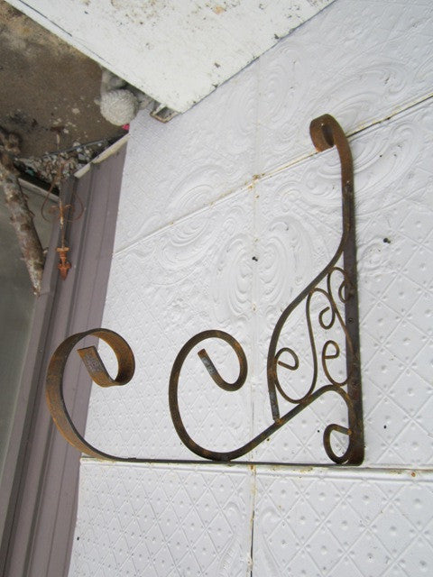Wrought Iron Double Hook Sign Bracket – Garden Iron and More